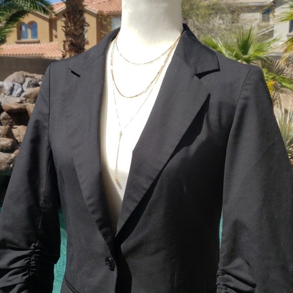 Doki Geki | Jackets & Coats | Classic Black Blazer With Scrunched ...